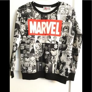 Marvel | Sweaters | Marvel Girl Black White Comic Strip Sweater | Poshmark